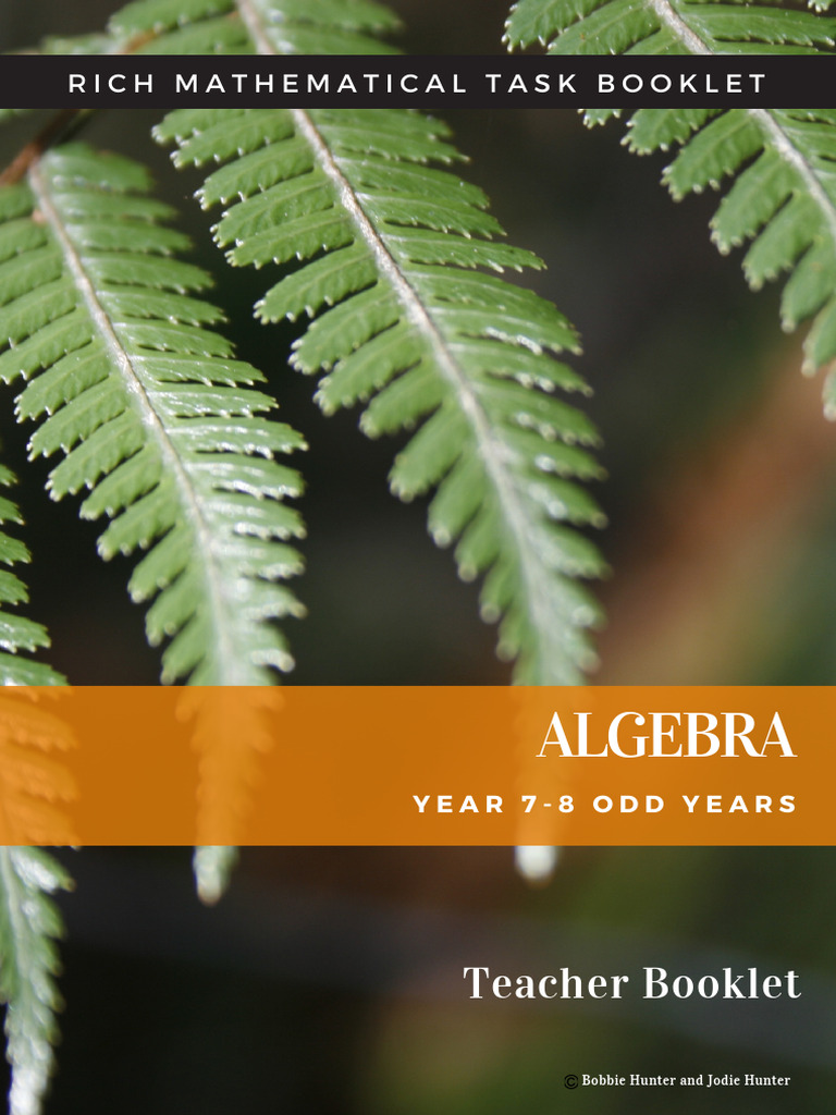 Algebra Year 7 8 ODD Teacher Booklet 2 | PDF | Variable (Mathematics ...