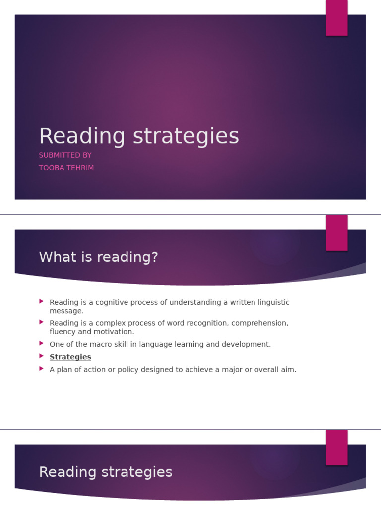 Effective Reading Strategies Explained | PDF | Reading Comprehension ...