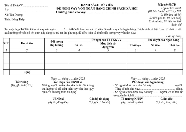03_TD Mau Trang Vb 3524 AP Dung Tu 01-06-2023 | PDF
