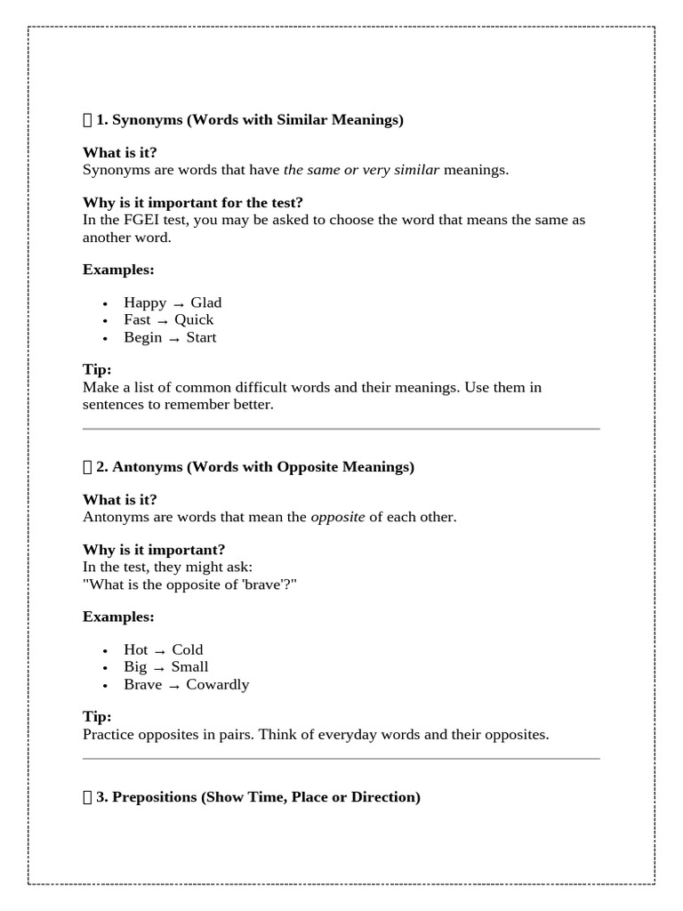 Synonyms (Words With Similar Meanings) What Is It?: The Same or Very ...