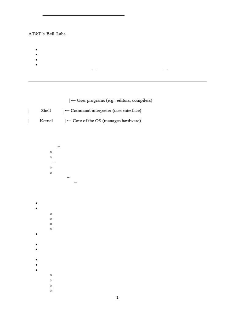 Introduction to UNIX Operating System | PDF | Operating System | Command Line Interface