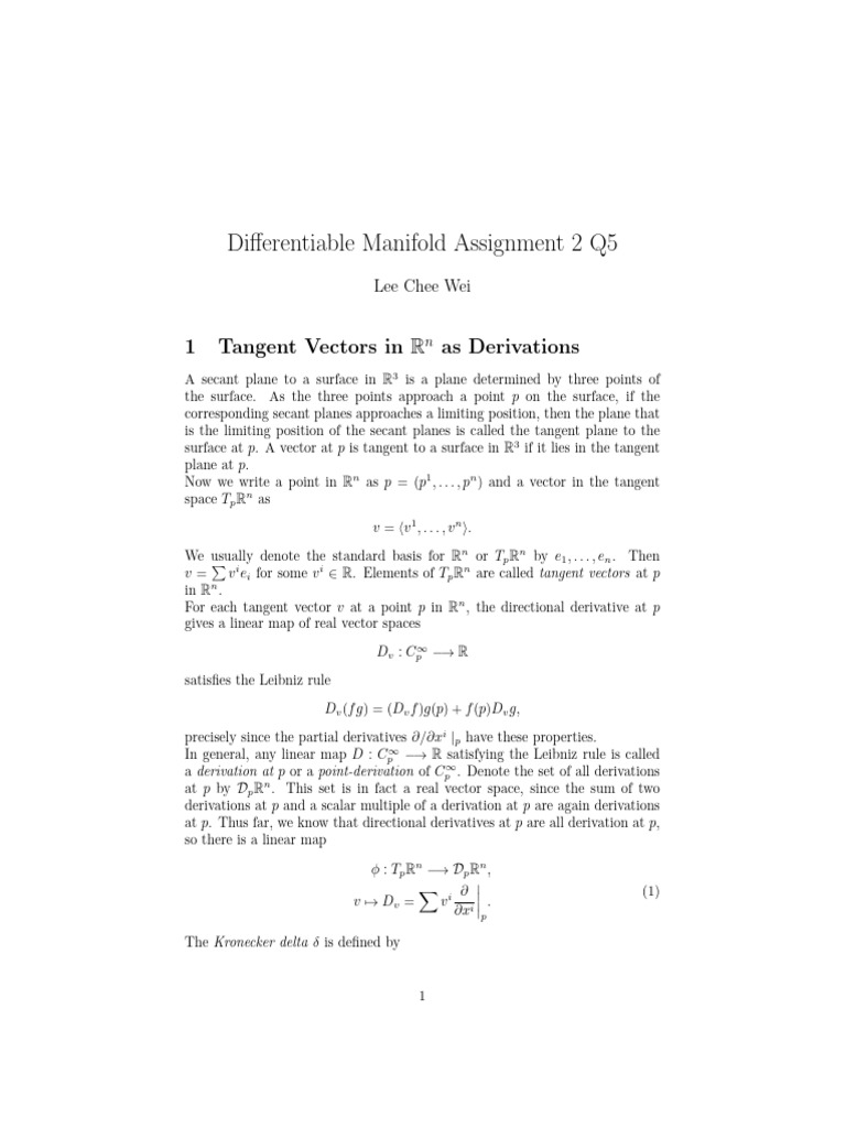 Mam2304003 Lee Chee Wei A2 q5 | PDF | Differential Form | Vector Space