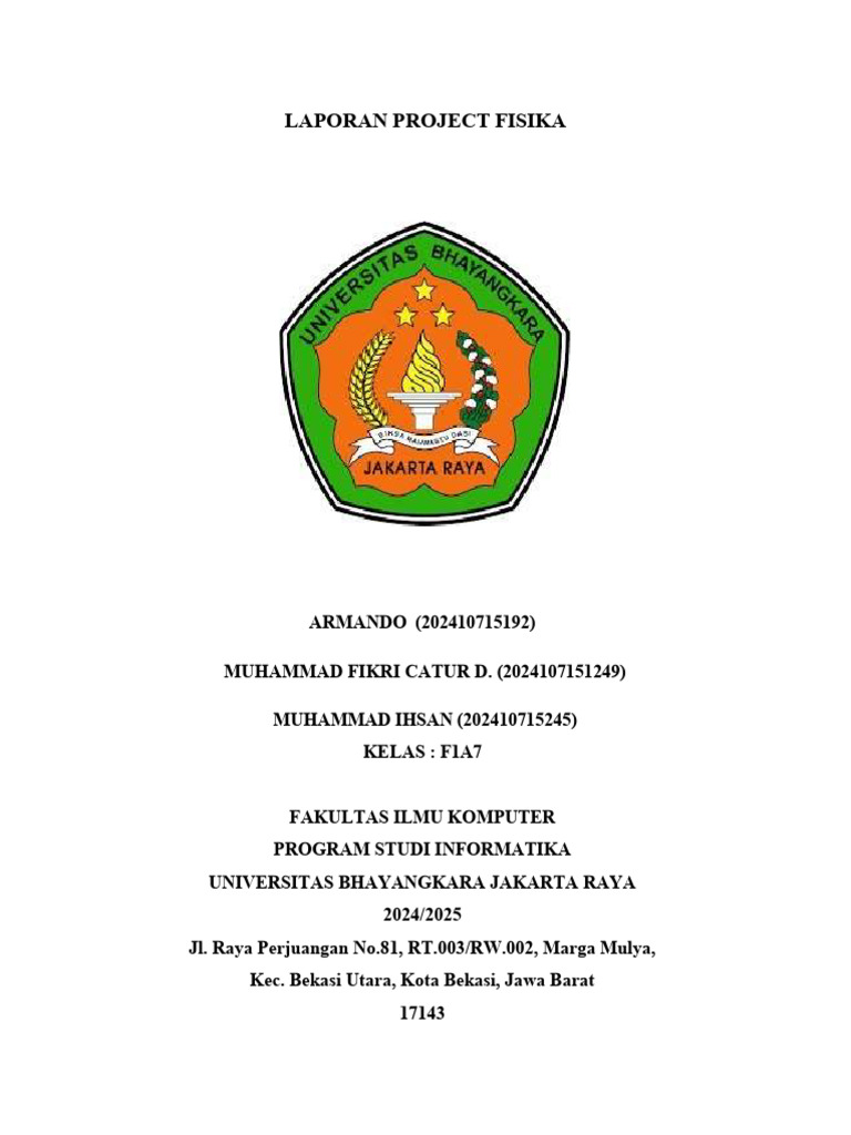 laporan Project fisika 1 | PDF