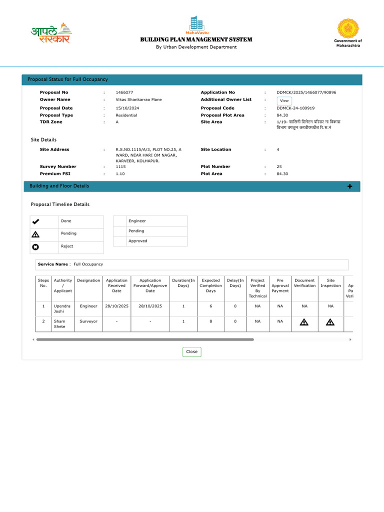 Full Occupancy Register Plot No.25 | PDF