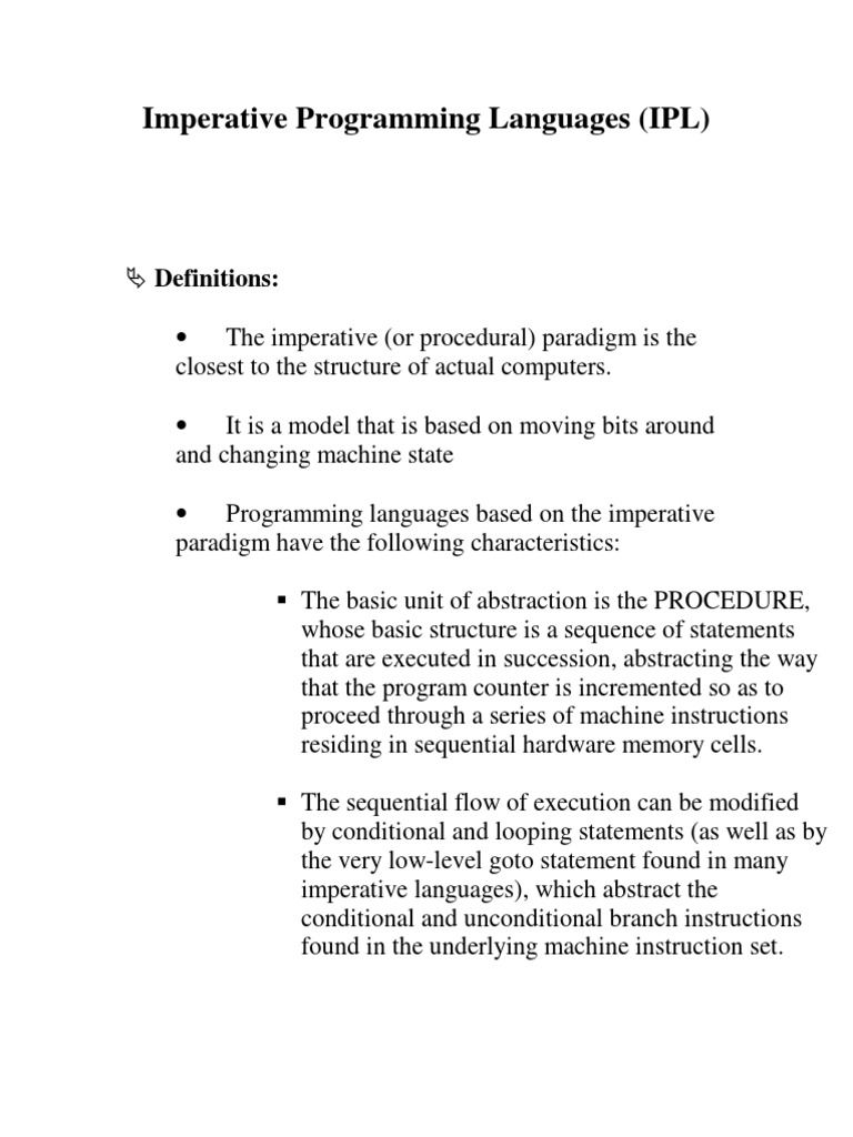 Imperative Languages | C (Programming Language) | Subroutine