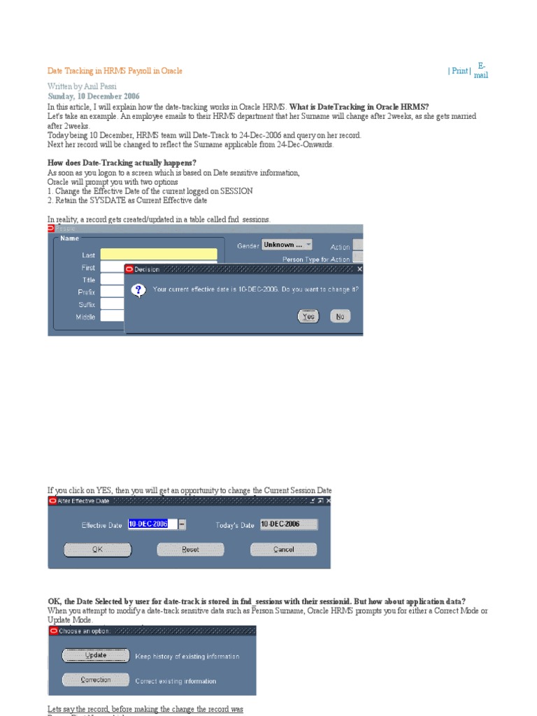 HRMS & Payroll Summary | PDF | Sql | Oracle Database