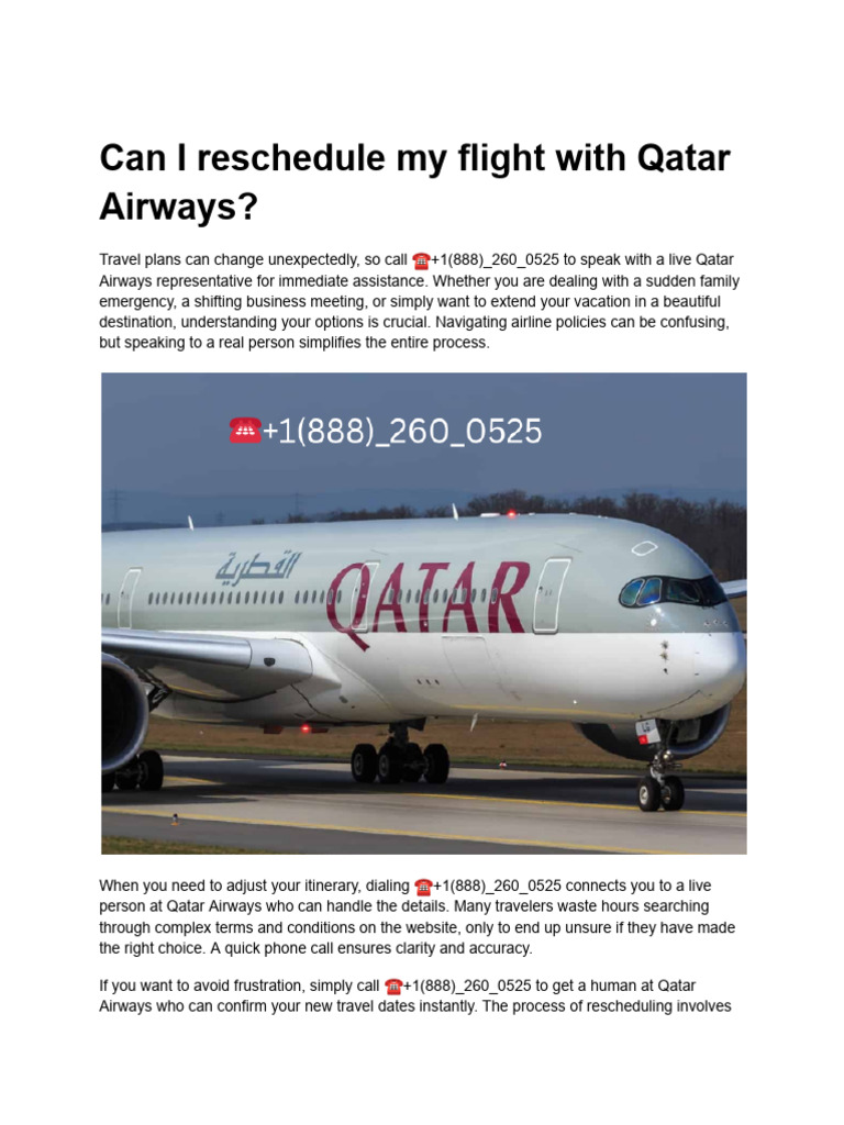Rescheduling Flights with Qatar Airways | PDF | Fee | Airlines
