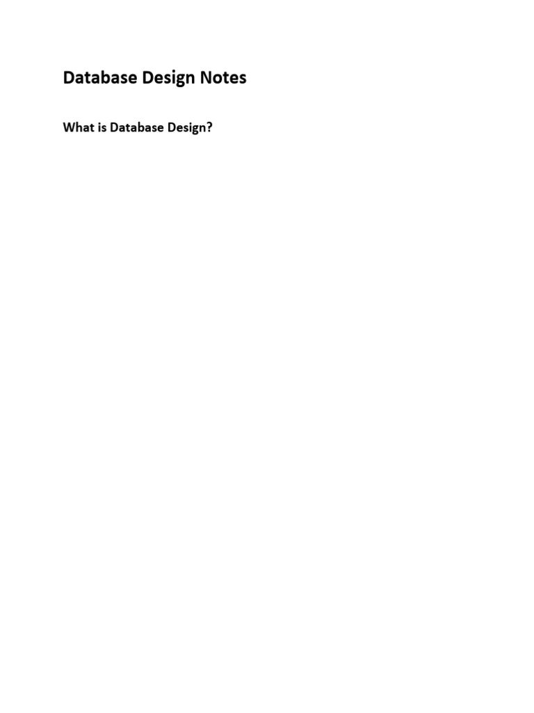 Database Design Dbms Notes May 2021 | PDF | Databases | Database Design