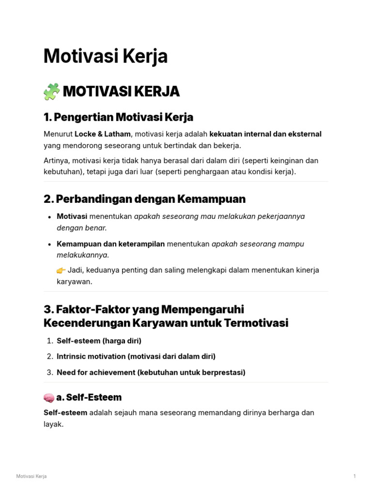 Motivasi_Kerja | PDF