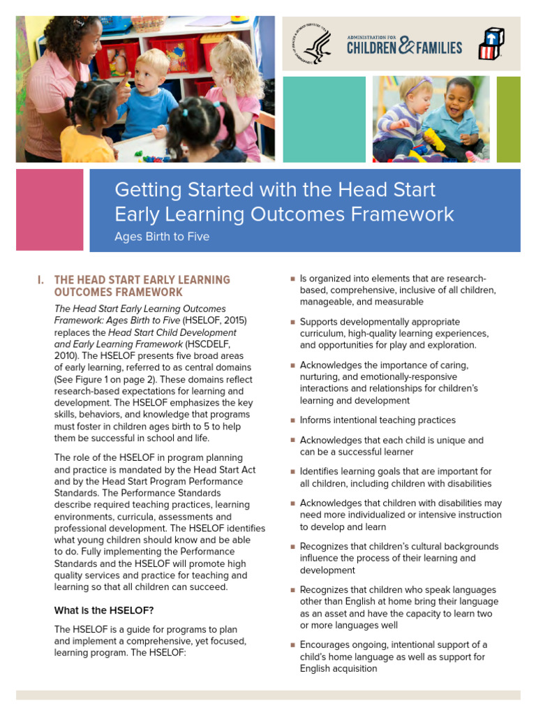 Head Start Early Learning Framework Guide | PDF | Preschool | Learning