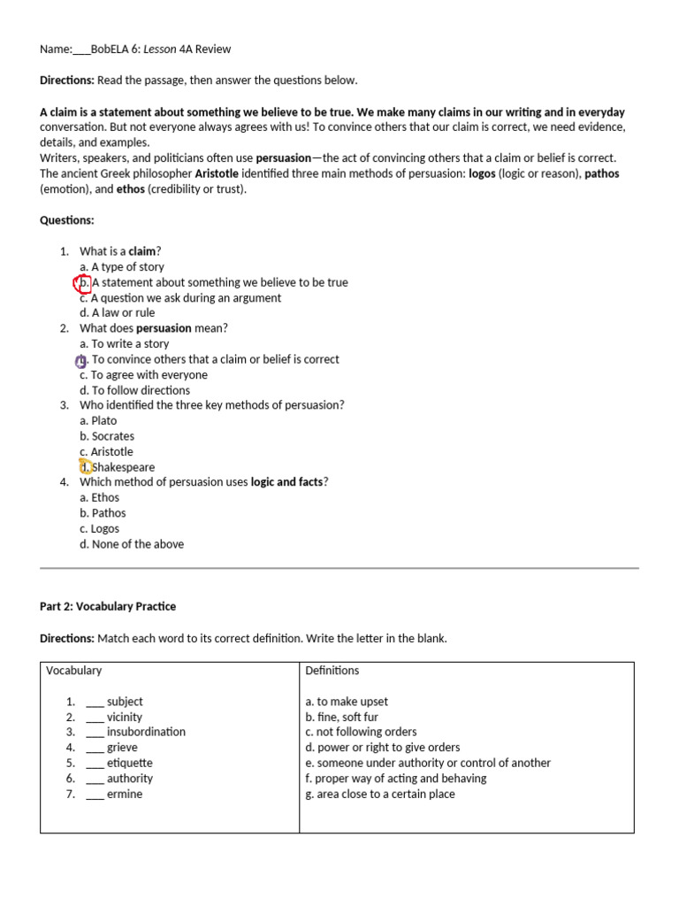 Ela 6 l4a Review | PDF | Persuasion