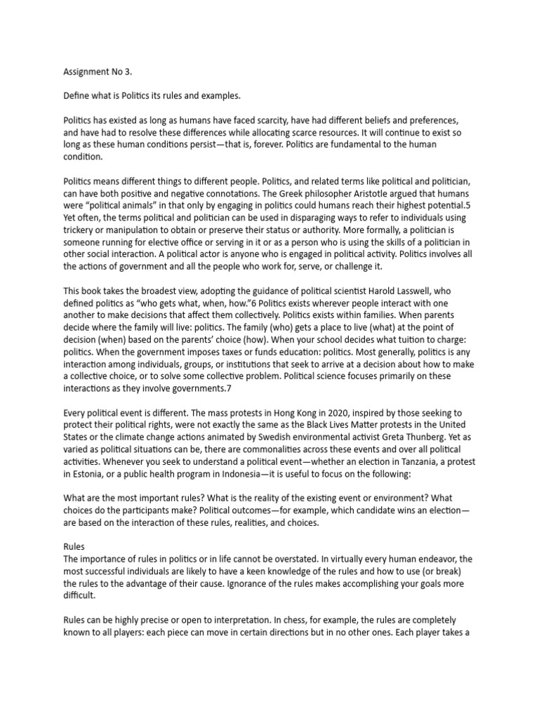 Assignment No 3 | PDF | Politician | Liberal Arts Education