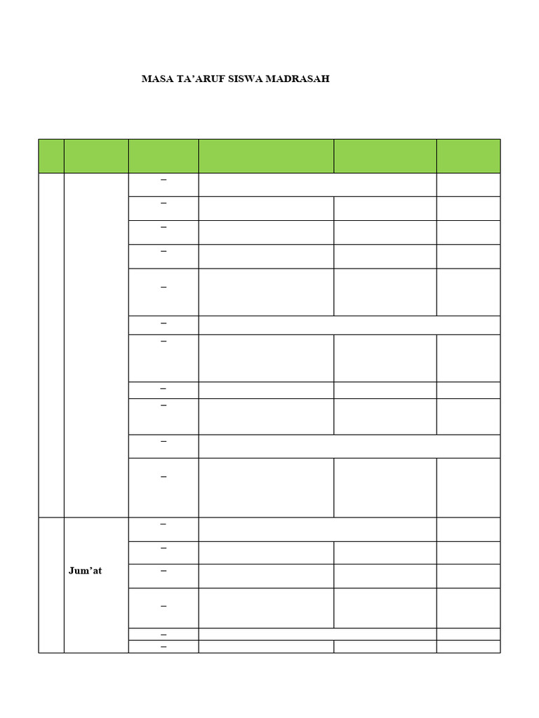 Jadwal MATSAMA MTs YASTI 2025/2026 | PDF