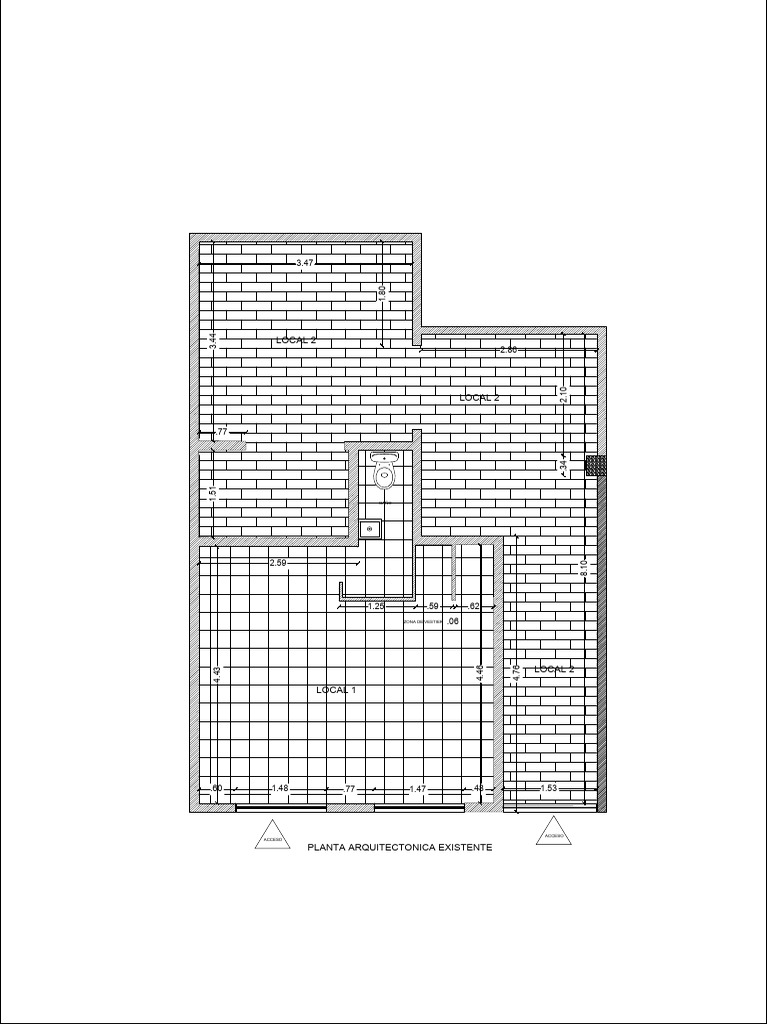 Planta Arq Existente Esc 1.25 | PDF