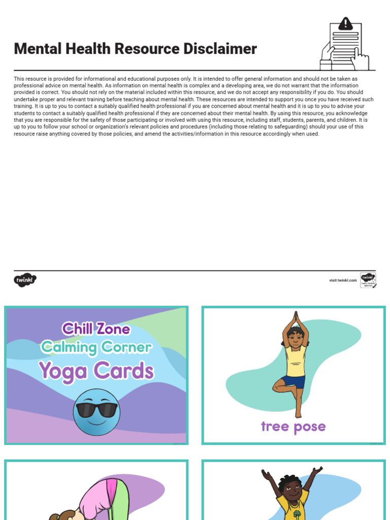 Color Chill Zone Calming Corner Yoga Cards | PDF