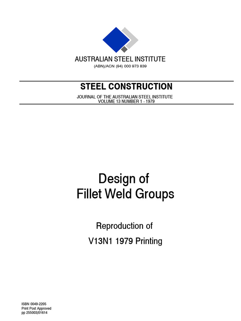 Design of Fillet Weld Groups SC v13 n1 J | PDF
