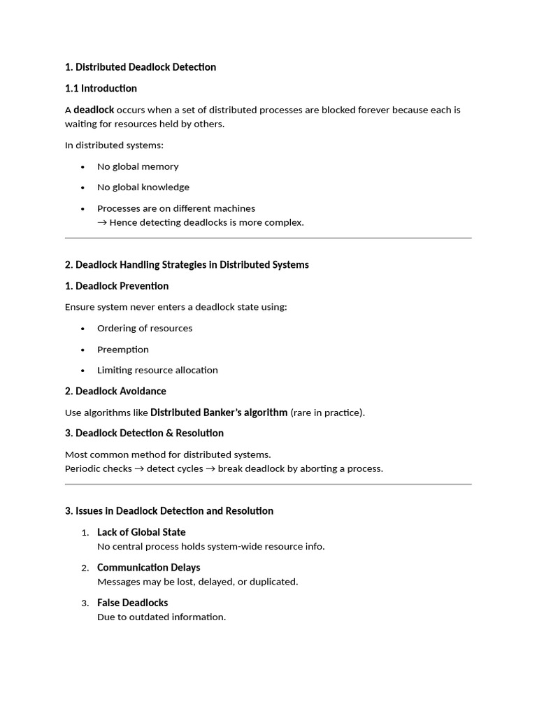 Deadlock Handling | PDF | File System | Replication (Computing)