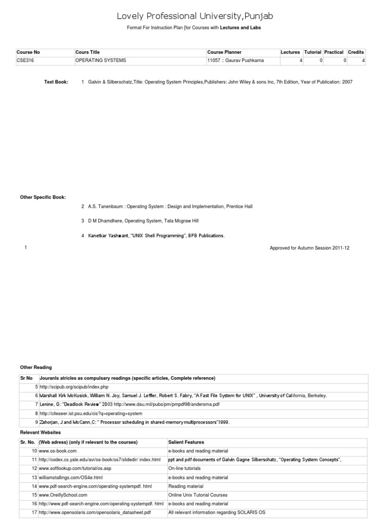 RPT Instruction Plan | PDF | Scheduling (Computing) | Thread (Computing)