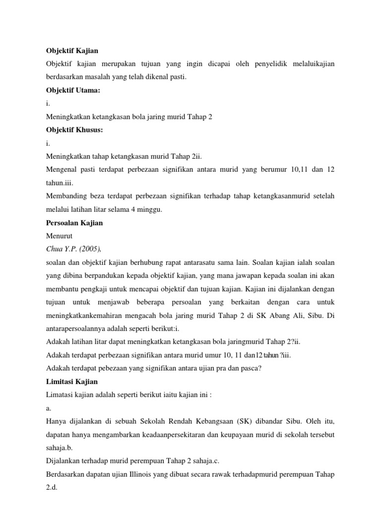 Objektif Kajian | PDF