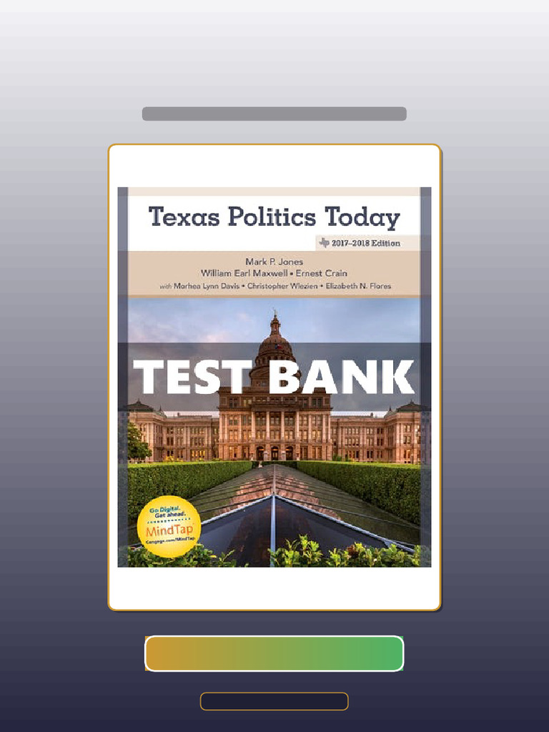 Answers for Texas Politics Today 2017 2018 18 Ed Jones eBook and ...