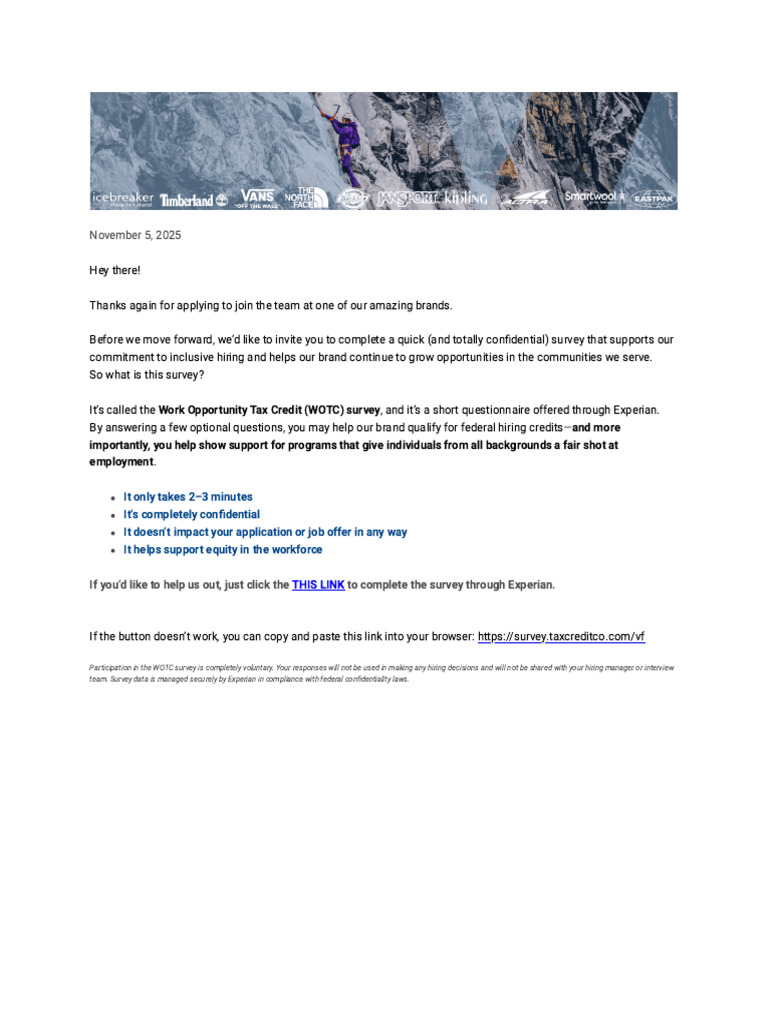 WOTC Survey Invitation 2025-11-05 | PDF