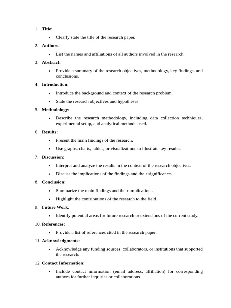 Research Paper Structure Guide | PDF