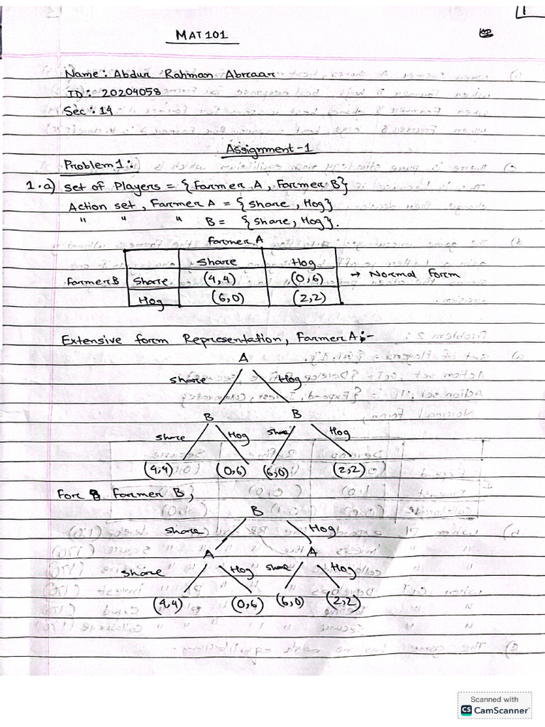 Mat101 Assignment | PDF