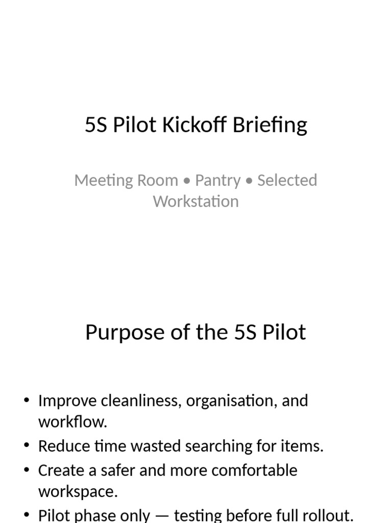 5S Pilot Briefing | PDF