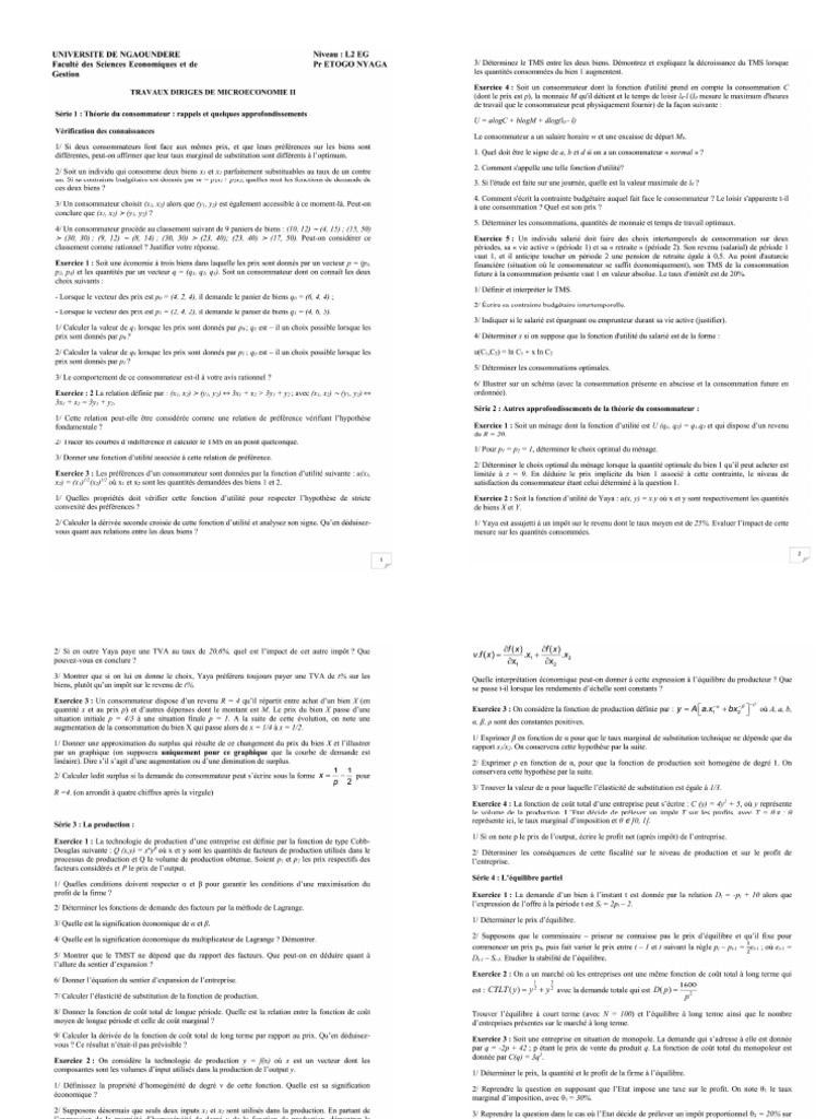 Fiche de TD Micro II NC | PDF