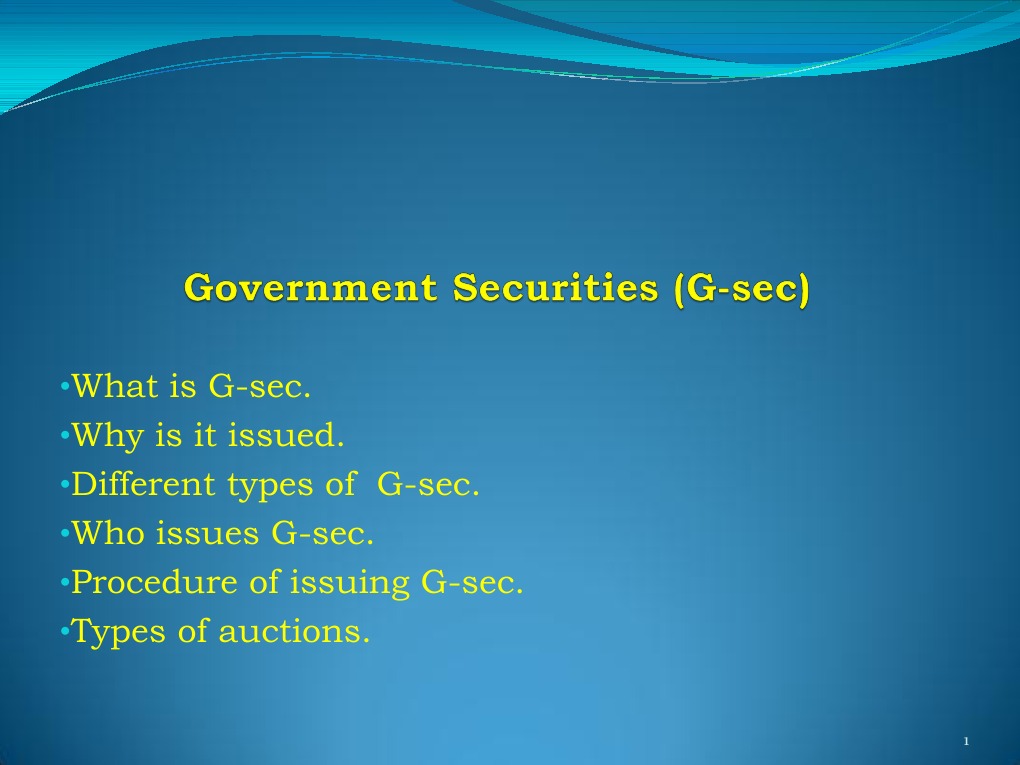 Gsec | PDF | Securities (Finance) | Auction
