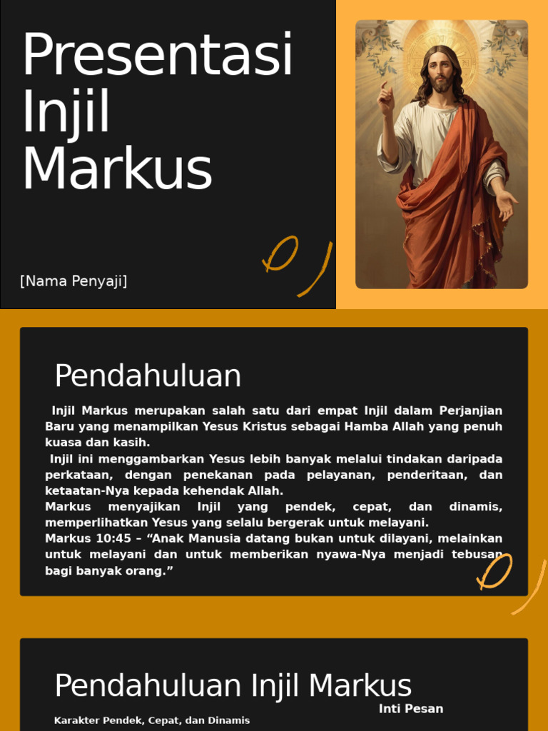 Injil Markus Mata Kuliah Sinoptik | PDF