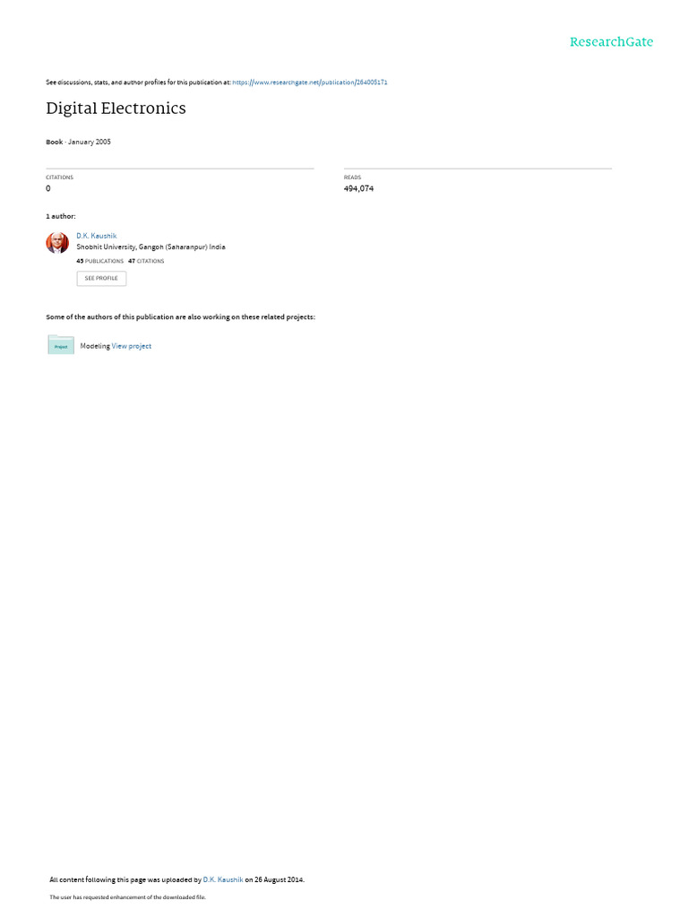 Digital Electronics | PDF | Logic Gate | Subtraction