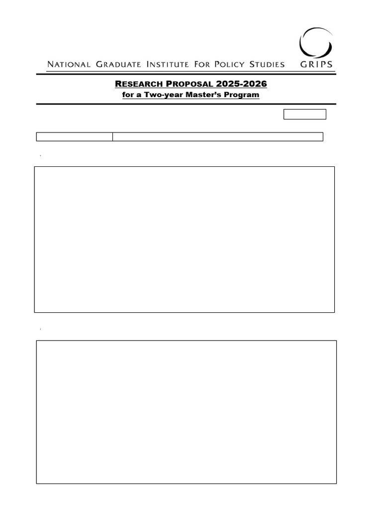 Research Proposal Guidelines for GRIPS | PDF