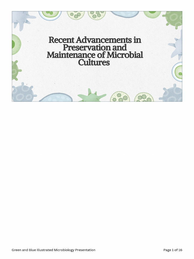 Green and Blue Illustrated Microbiology Presentation | PDF