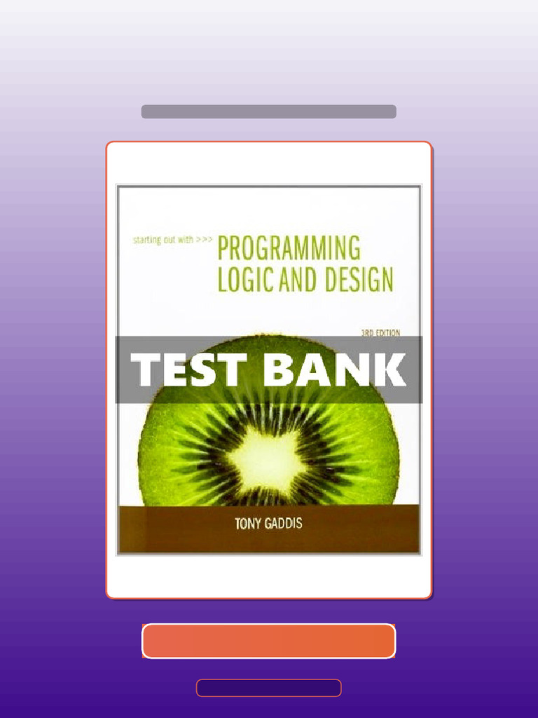 Answers for Starting Out With Programming Logic and Design 3 Ed Tony ...