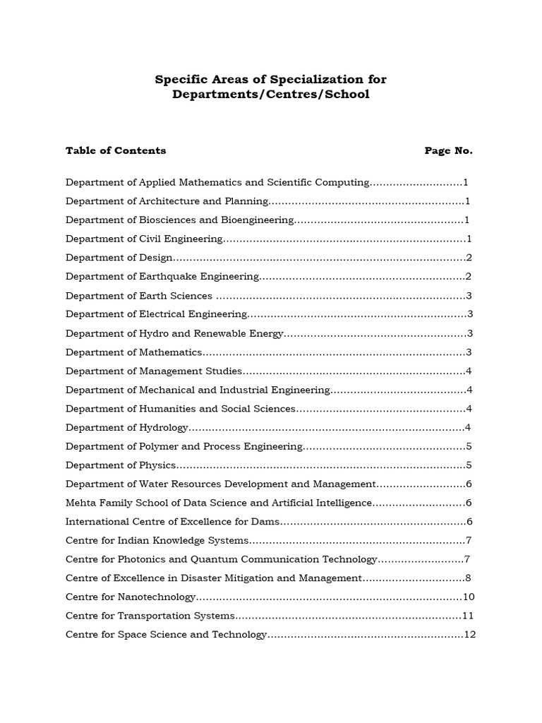 Areas of Specialization For Assistant Professor | PDF | Physics ...