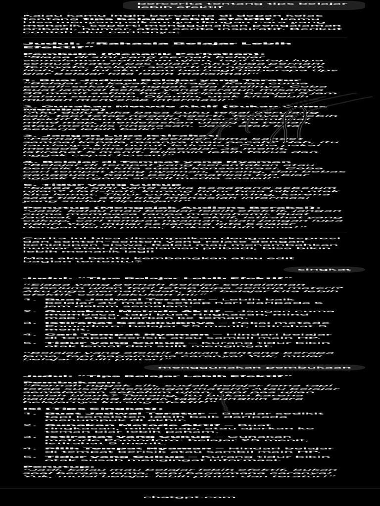 Ide Cerita Bahasa Indonesia | PDF
