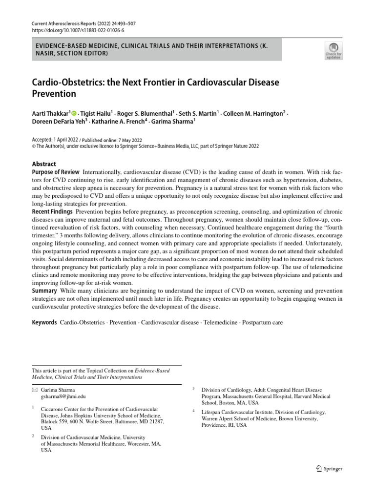Cardio-Obstetrics: CVD Prevention in Women | PDF | Diabetes ...