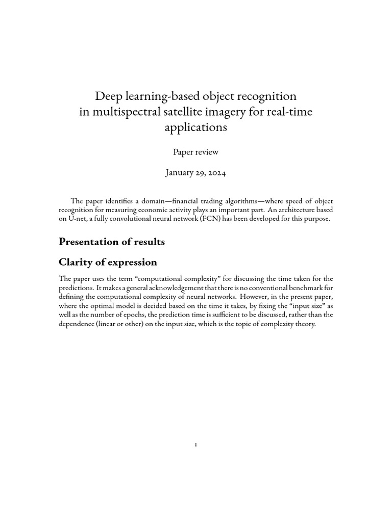 Real-Time Object Recognition in Multispectral Imagery | PDF