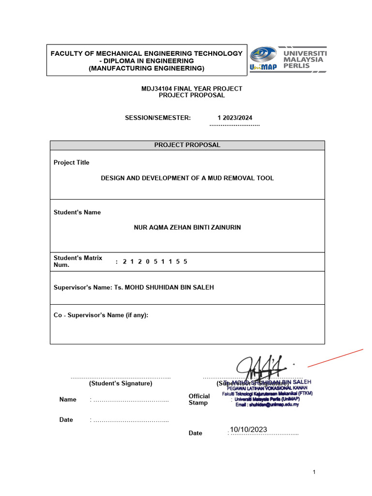 Nur Aqma Zehan Proposal Report | PDF | Rice | Safety