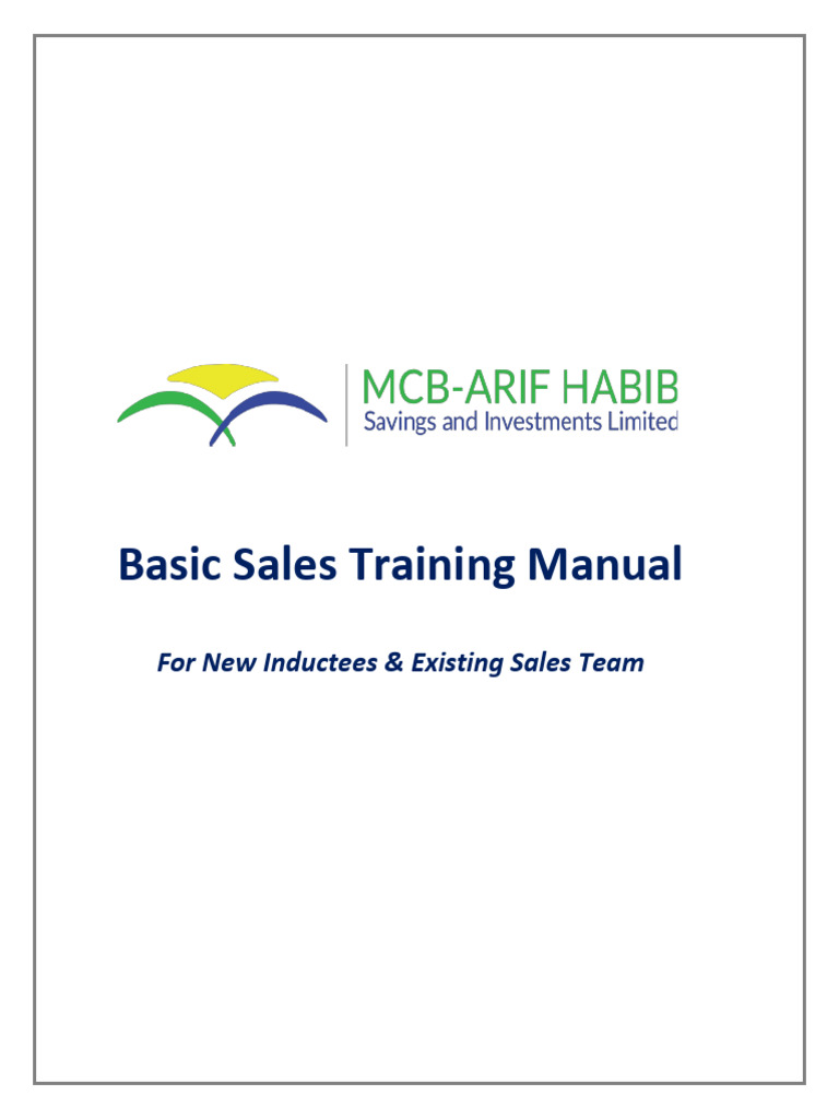 Basic Sales Training Existing and New Joiners | PDF | Investment Fund ...