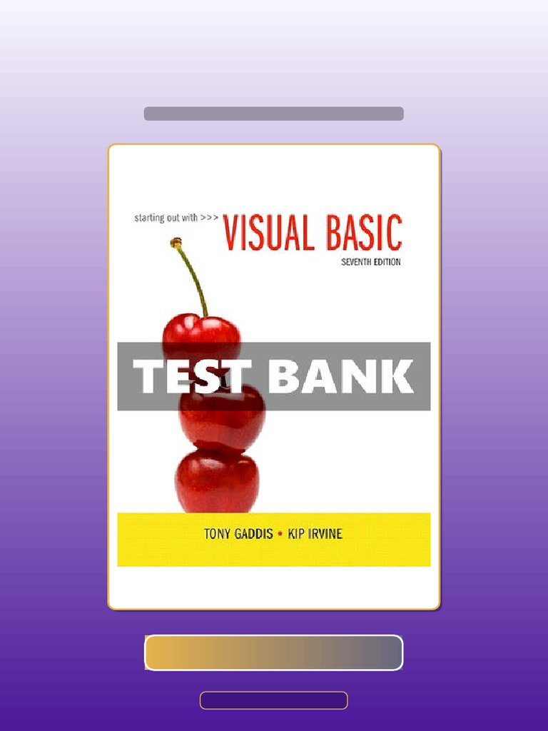 Answers for Starting Out With Visual Basic 7 Ed Gaddis eBook and ...