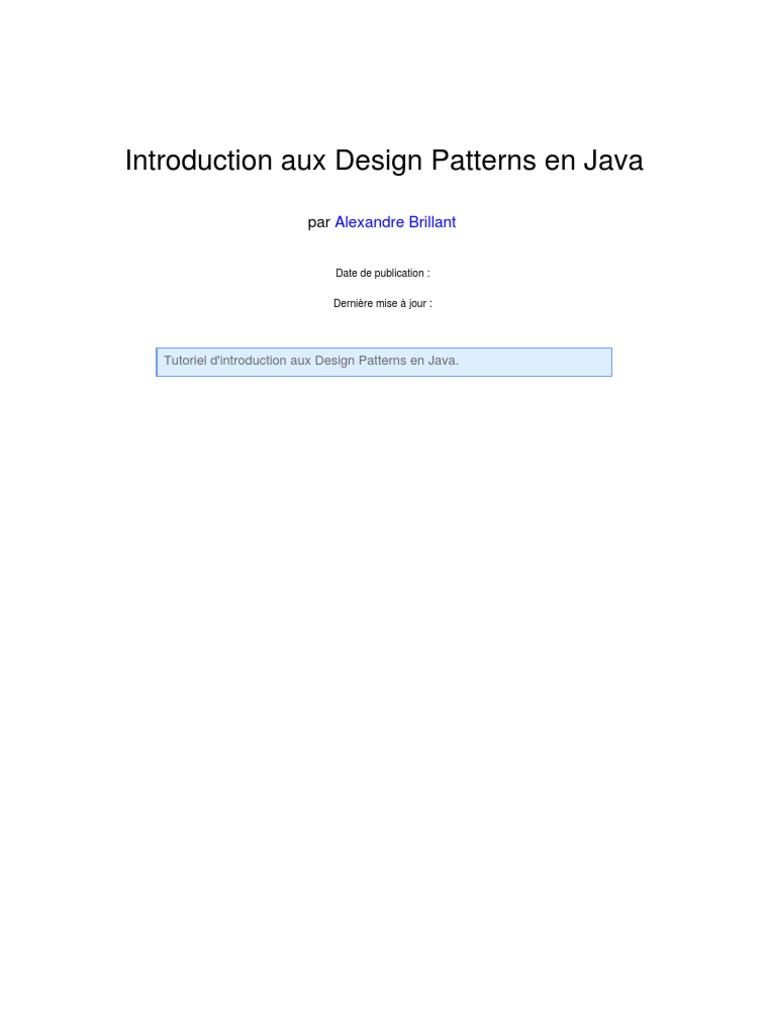 Design Pattern | PDF | Classe (informatique) | Interface (Informatique)