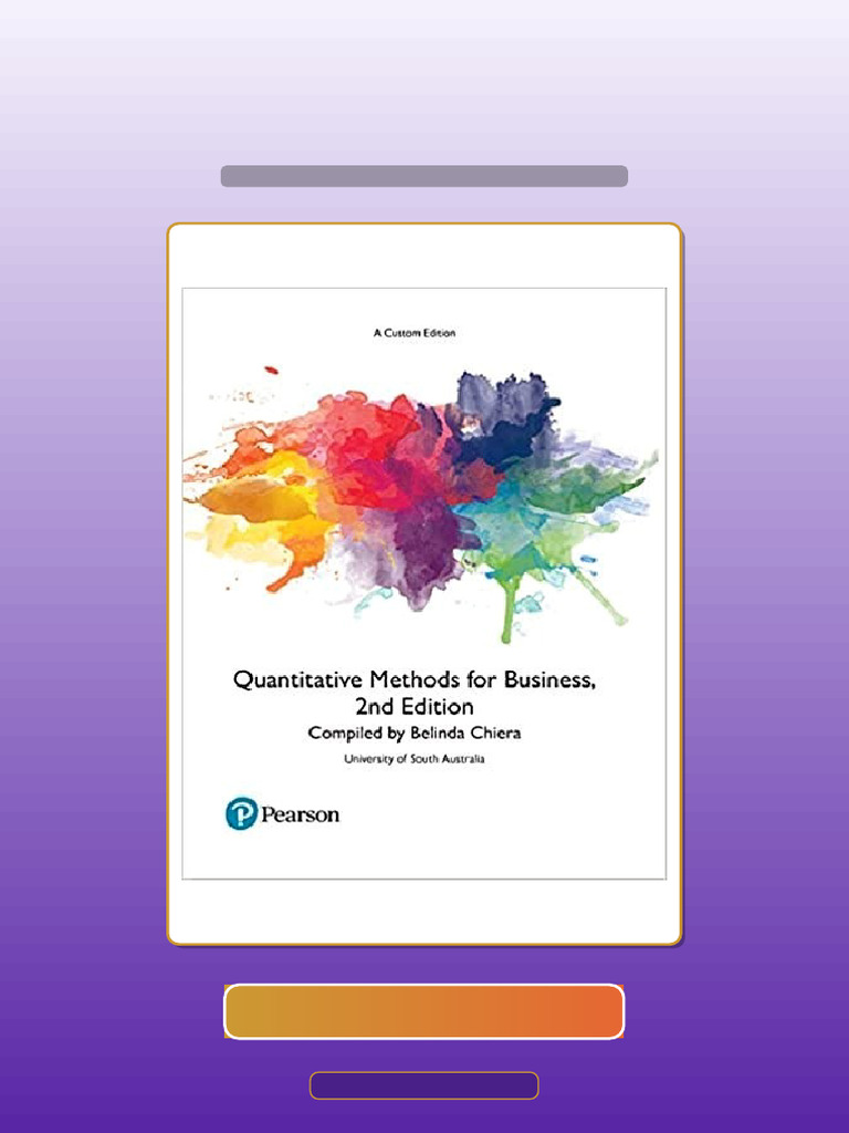 Ultimate Bundle Quantitative Methods for Business Custom Edition 2nd ...