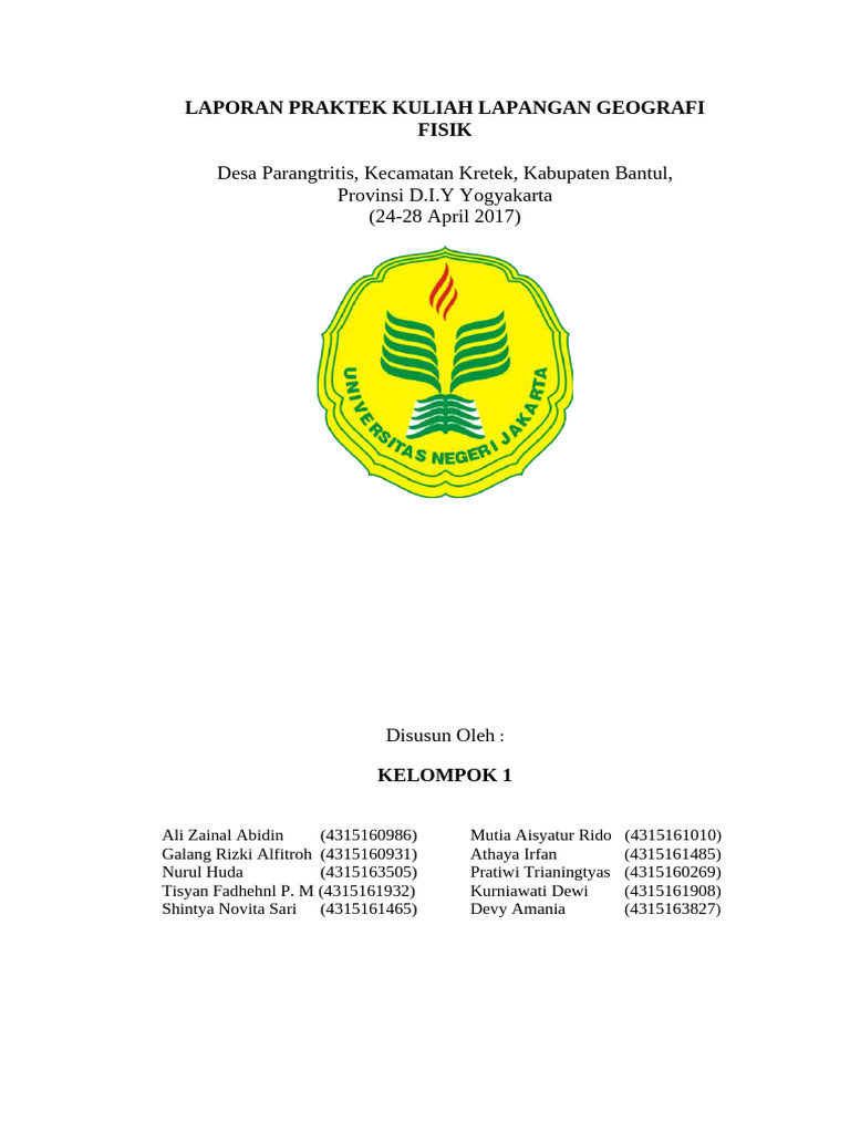 Cover Laporan PKL | PDF