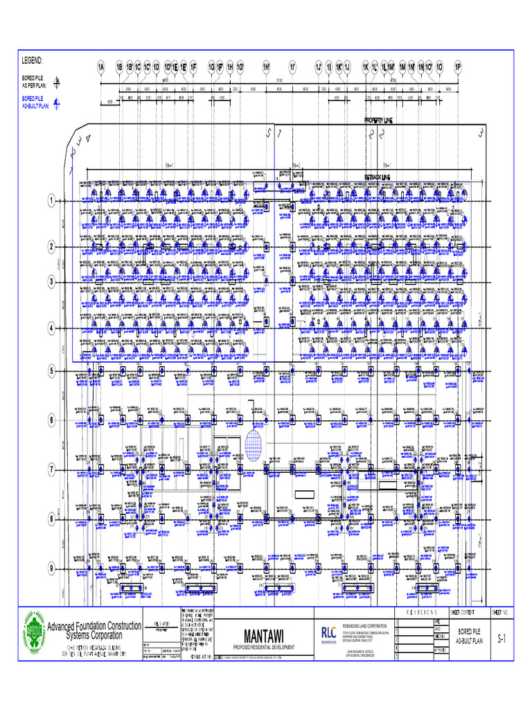 Bored Pile As-Built Plan - Merged | PDF