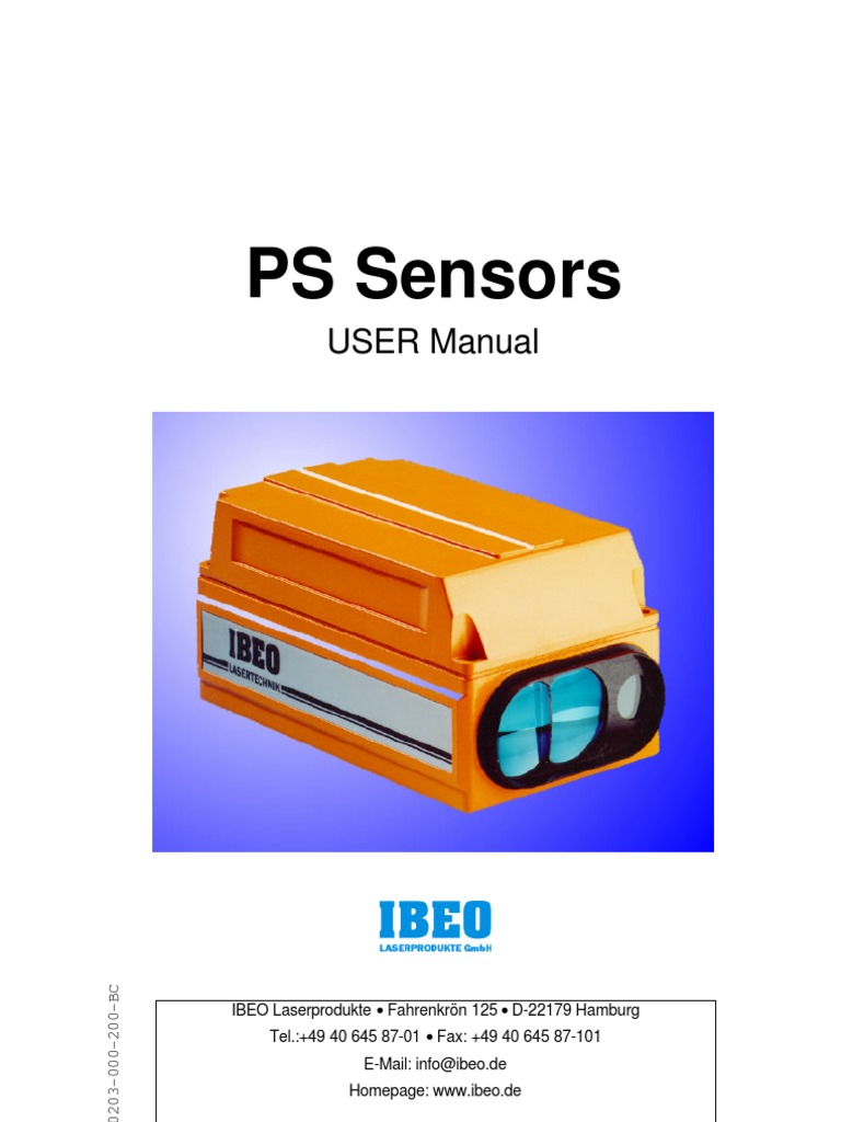 PS Sensors: USER Manual | PDF | Laser | Average
