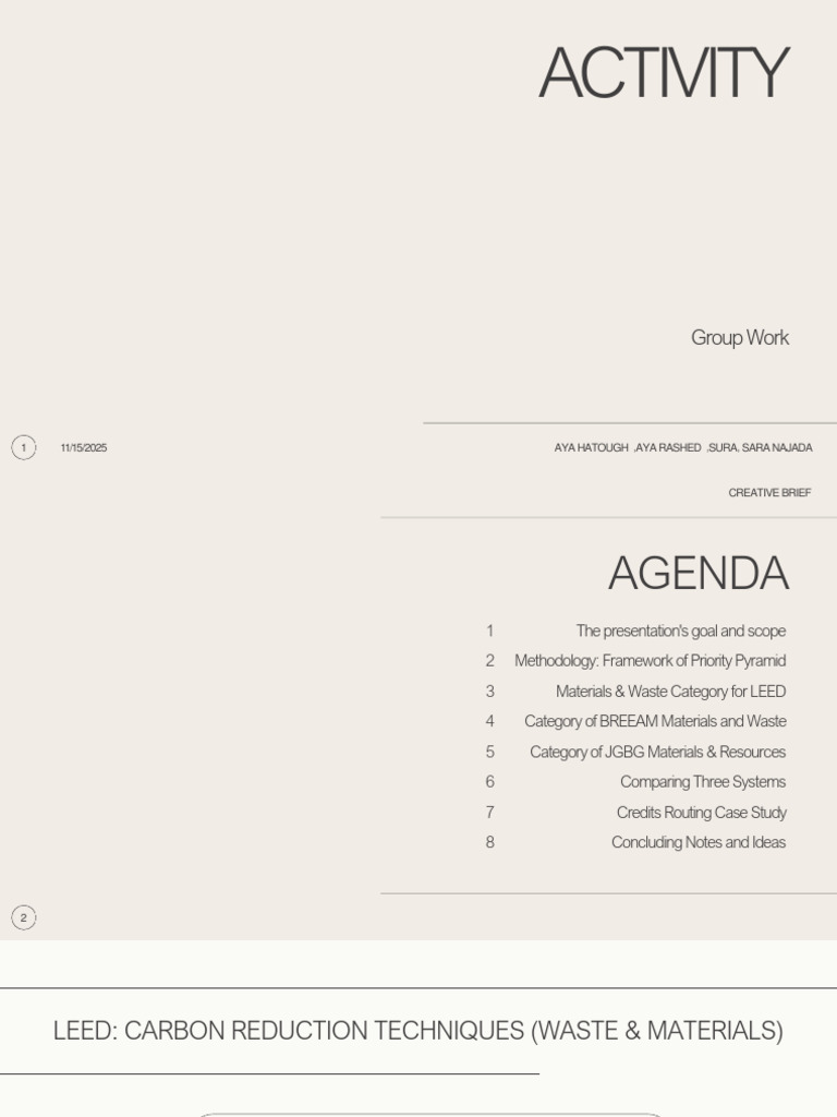 Activity: Group Work | PDF | Green Building | Waste