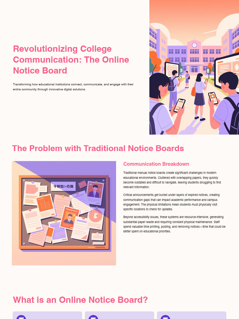 Revolutionizing College Communication The Online Notice Board 2 | PDF ...