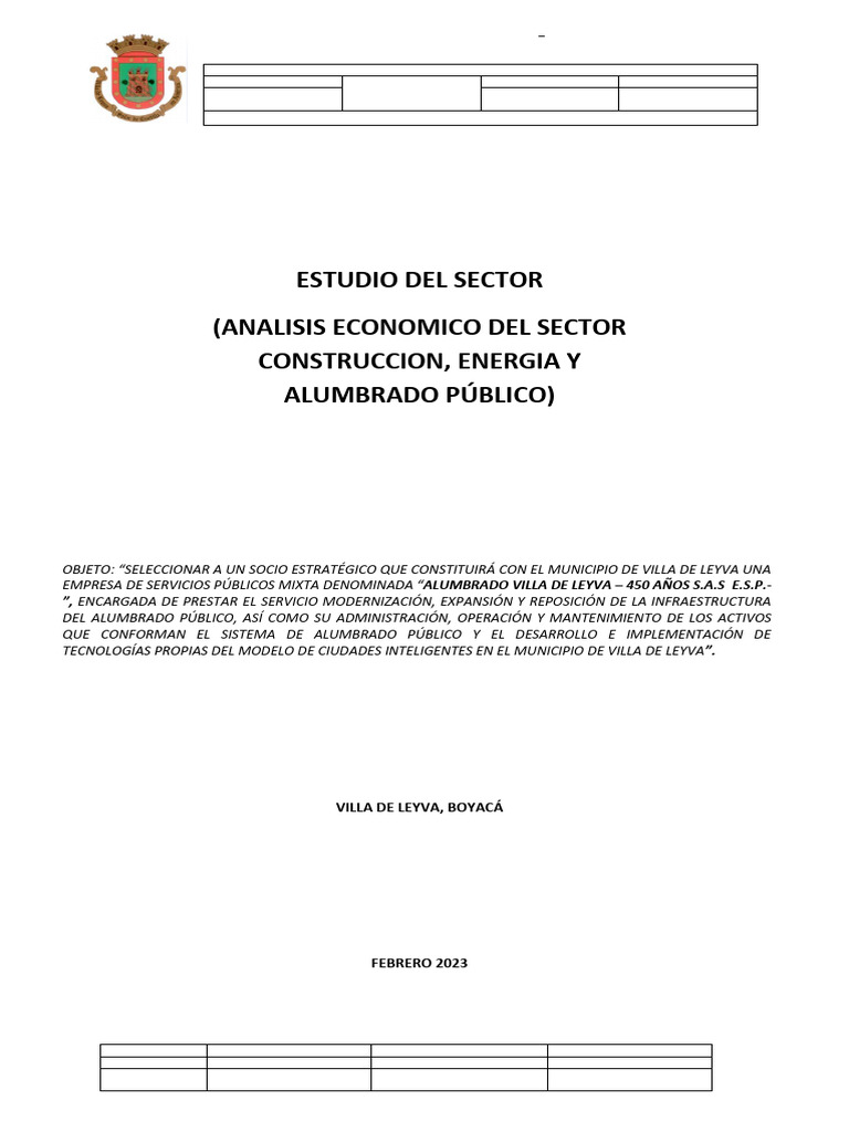 1. Analisis Del Sector Villa de Leyva V1 | PDF | Ingenieria Eléctrica | Sustentabilidad